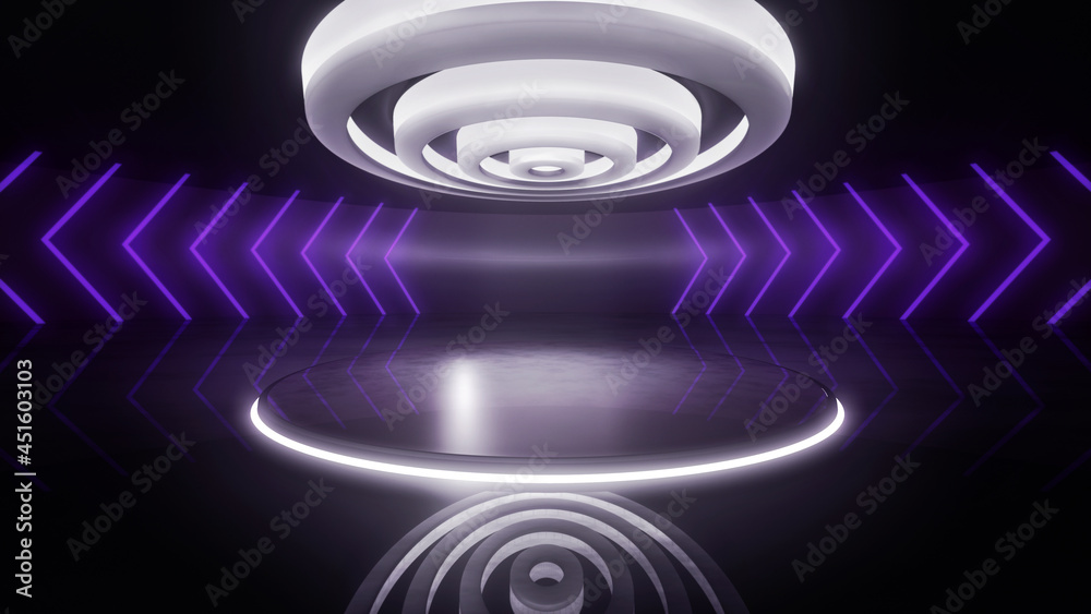 Virtual TV studio backdrop with neon light bars. Ideal for artistic tv ...