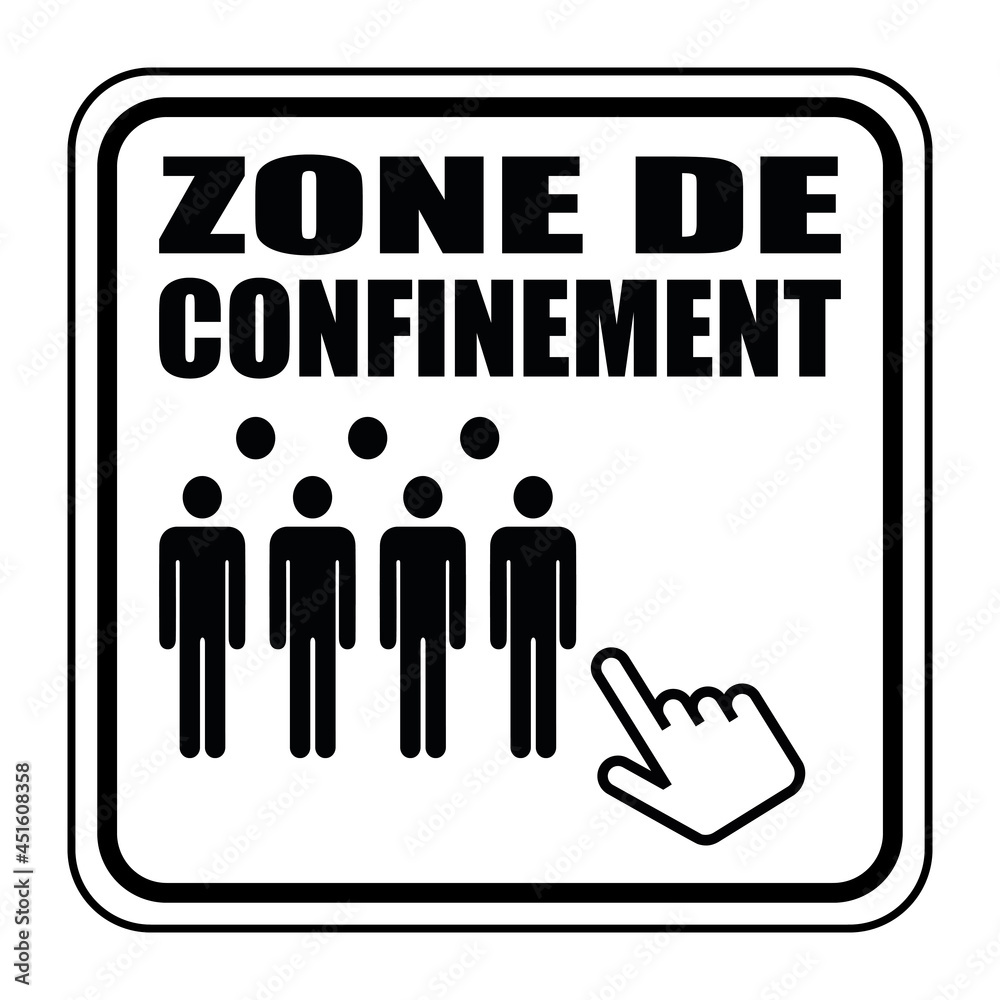 Logo zone de confinement. Stock Vector | Adobe Stock