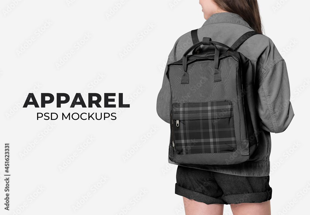 Editable Student Backpack Mockup Stock Template | Adobe Stock
