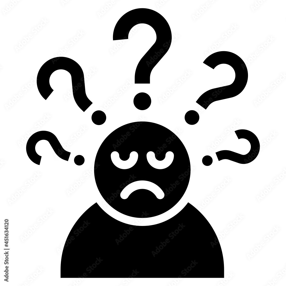 Confusion icon vector Stock 벡터 | Adobe Stock