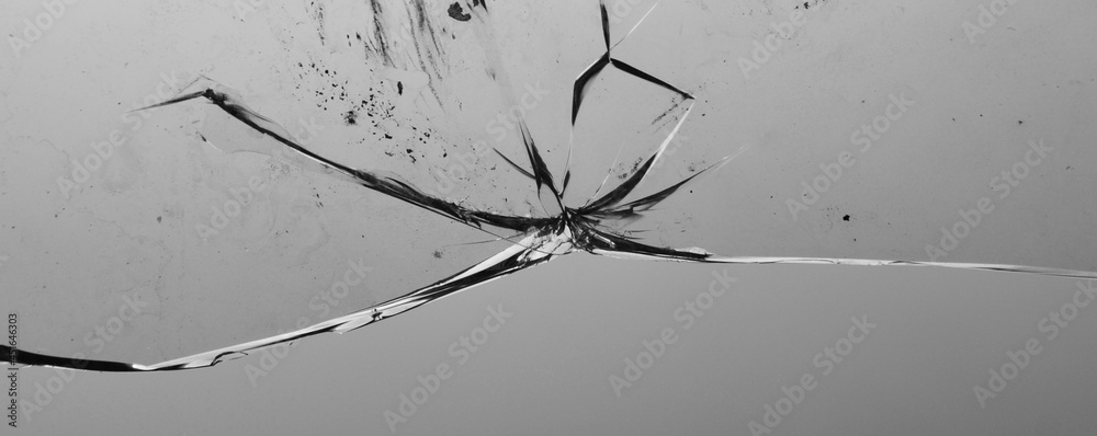 Broken glass, cracks, bullet marks on glass. High resolution. Texture ...