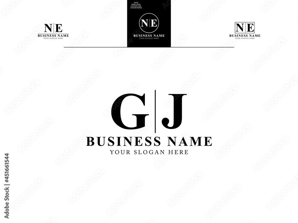 Letter GJ Logo Design, Monogram gj logo icon vector with Abstract G&J ...