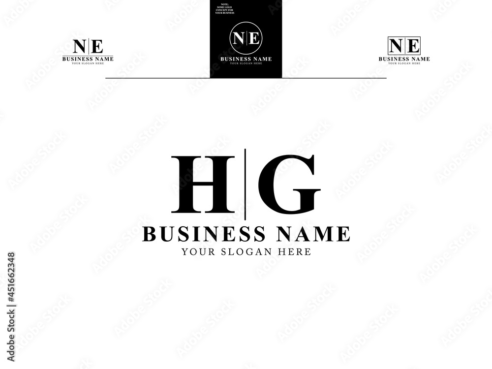 Letter HG Logo Design, Monogram hg logo icon vector with Abstract H&G ...