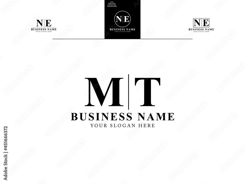 Letter MT Logo Design, Monogram mt logo icon vector with Abstract M&T ...
