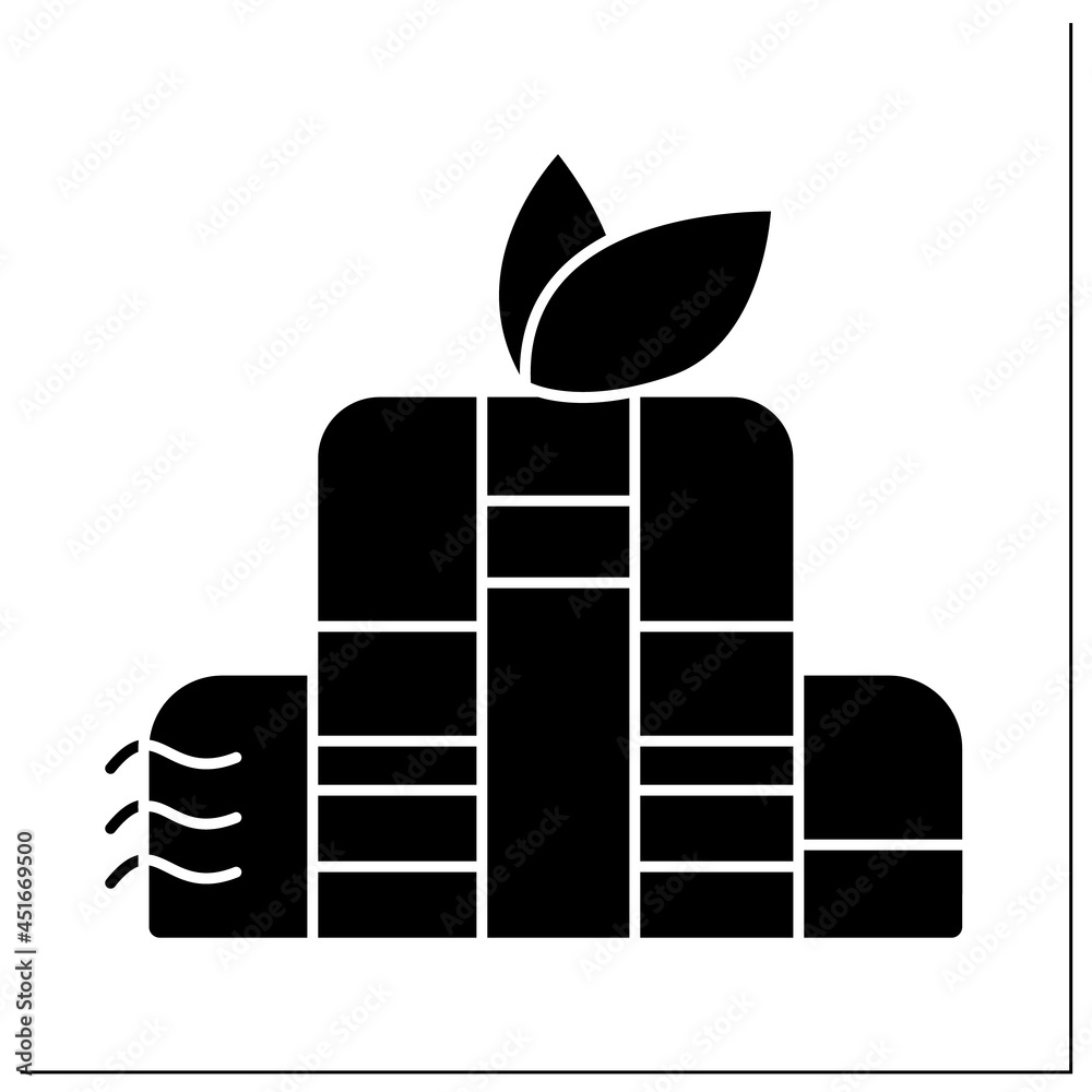 Green building glyph icon.Environmentally responsible structure ...