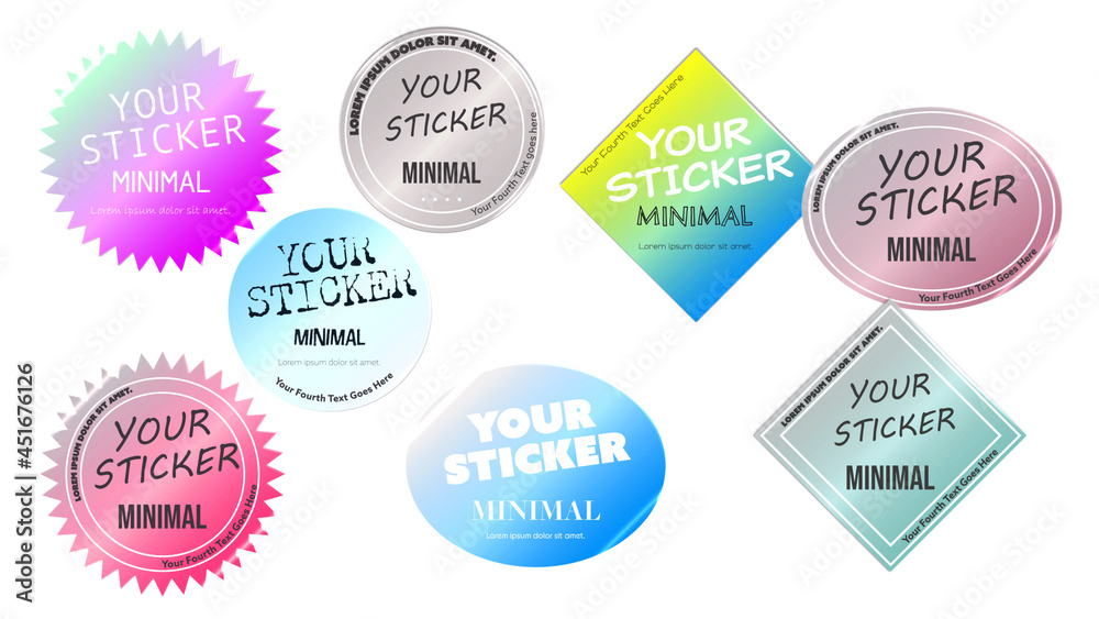 Minimal Explainer Stickers Stock Template | Adobe Stock
