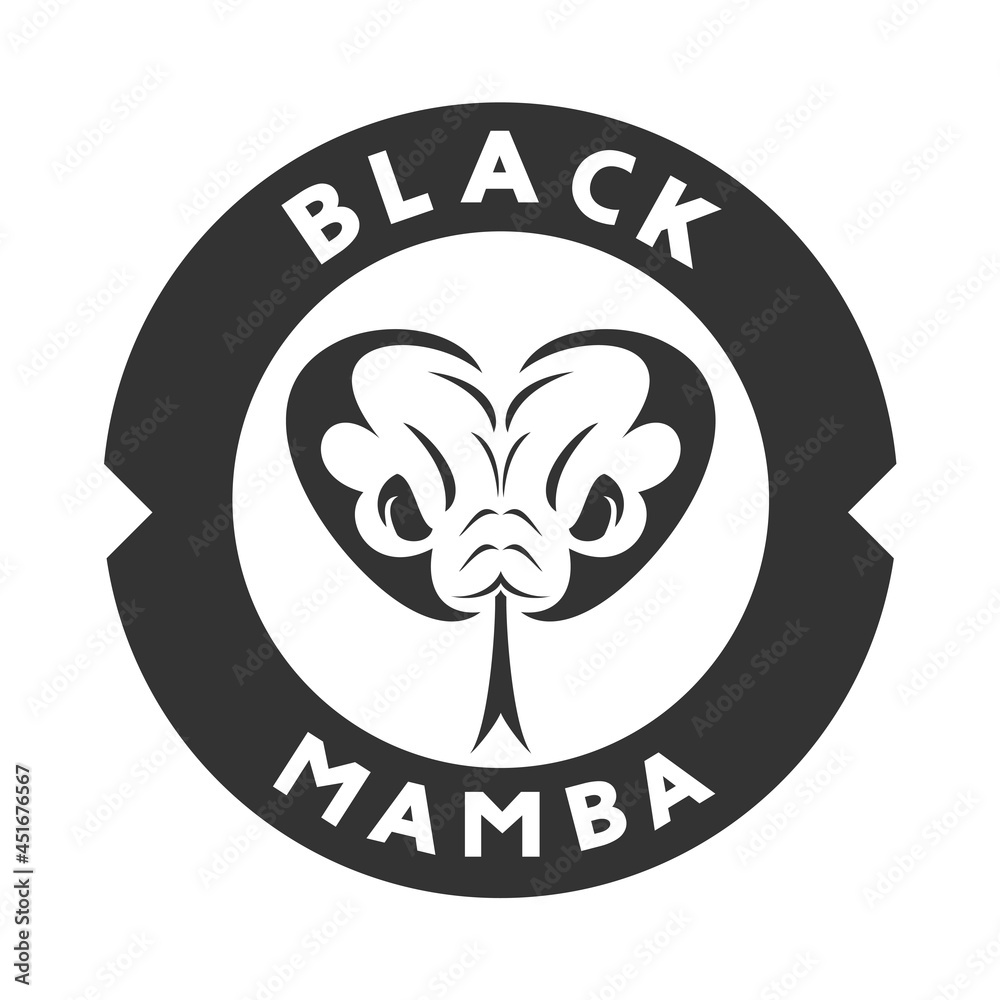 Black mamba circle symbol Stock Vector | Adobe Stock