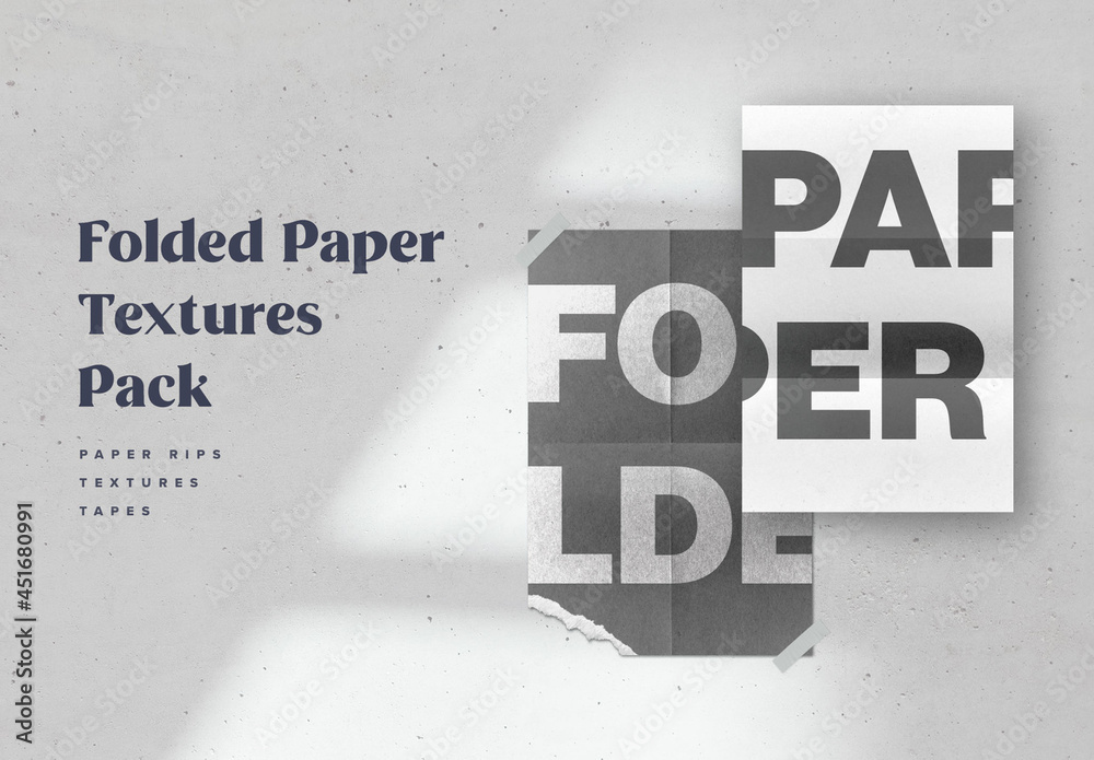 Folded Paper Texture Overlays Stock Template | Adobe Stock