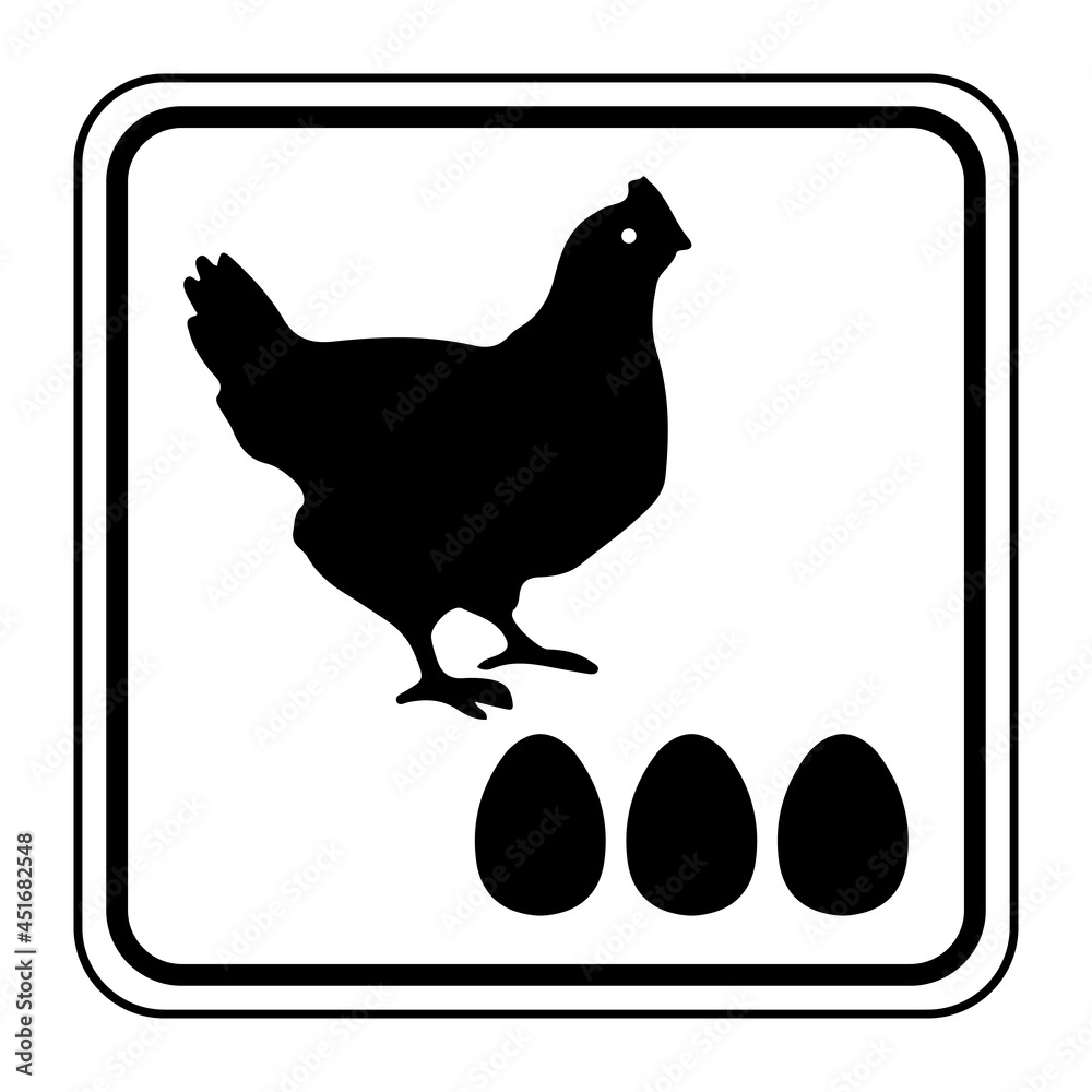 Logo poule et œufs. Stock Vector | Adobe Stock