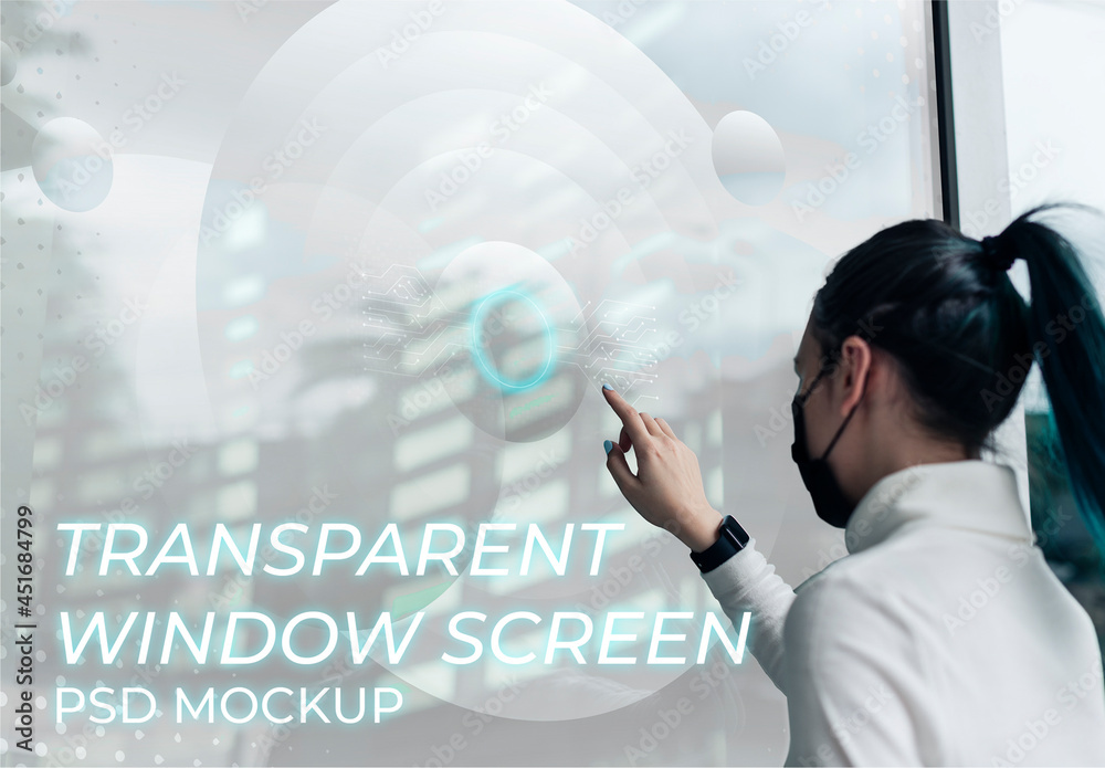 Transparent Window Screen Mockup Stock Template | Adobe Stock