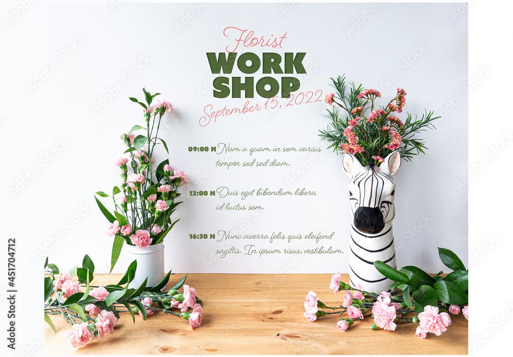 Mockup Workshop Mural Stock Template | Adobe Stock