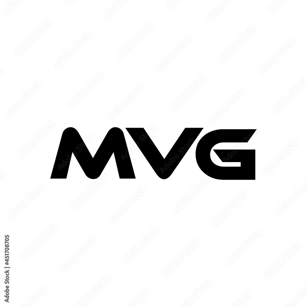 MVG letter logo design with white background in illustrator, vector ...