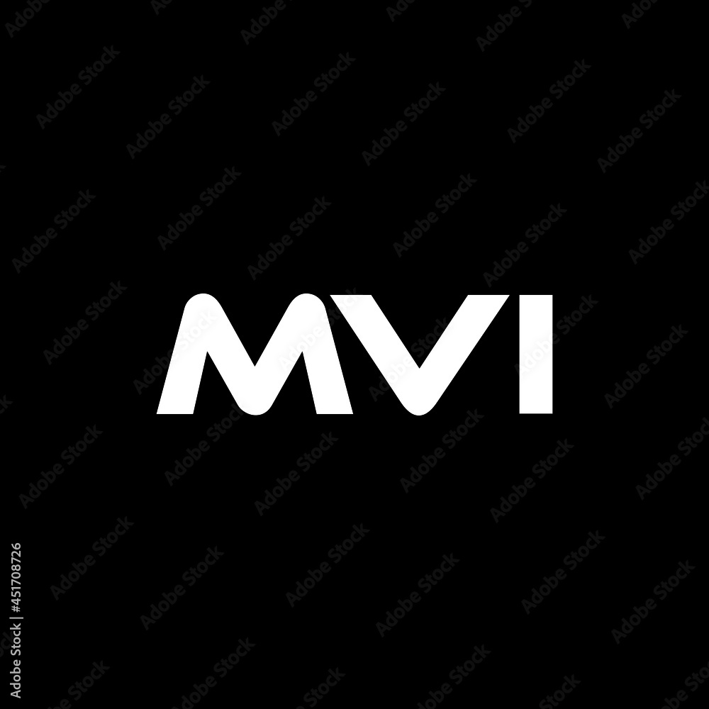 MVI letter logo design with black background in illustrator, vector ...