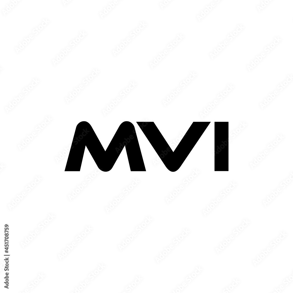 MVI letter logo design with white background in illustrator, vector ...