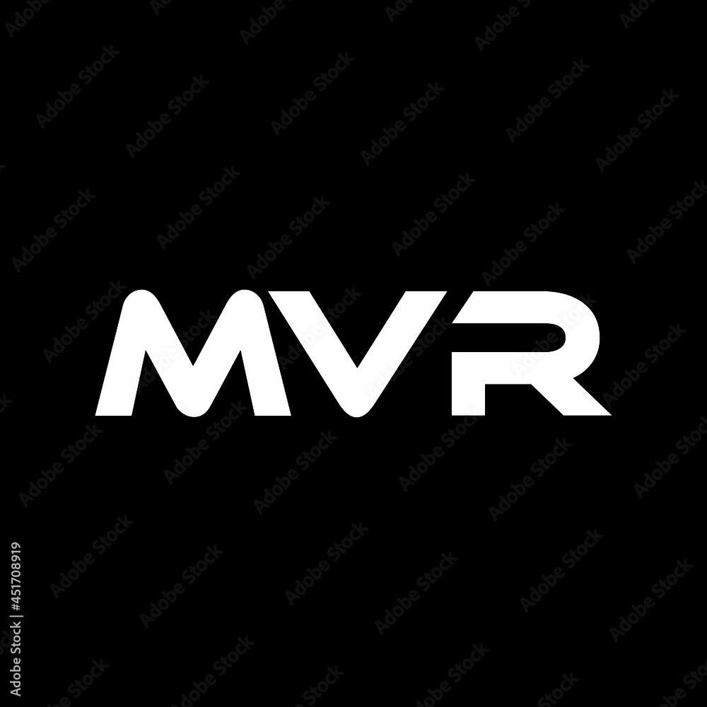 MVR letter logo design with black background in illustrator, vector ...