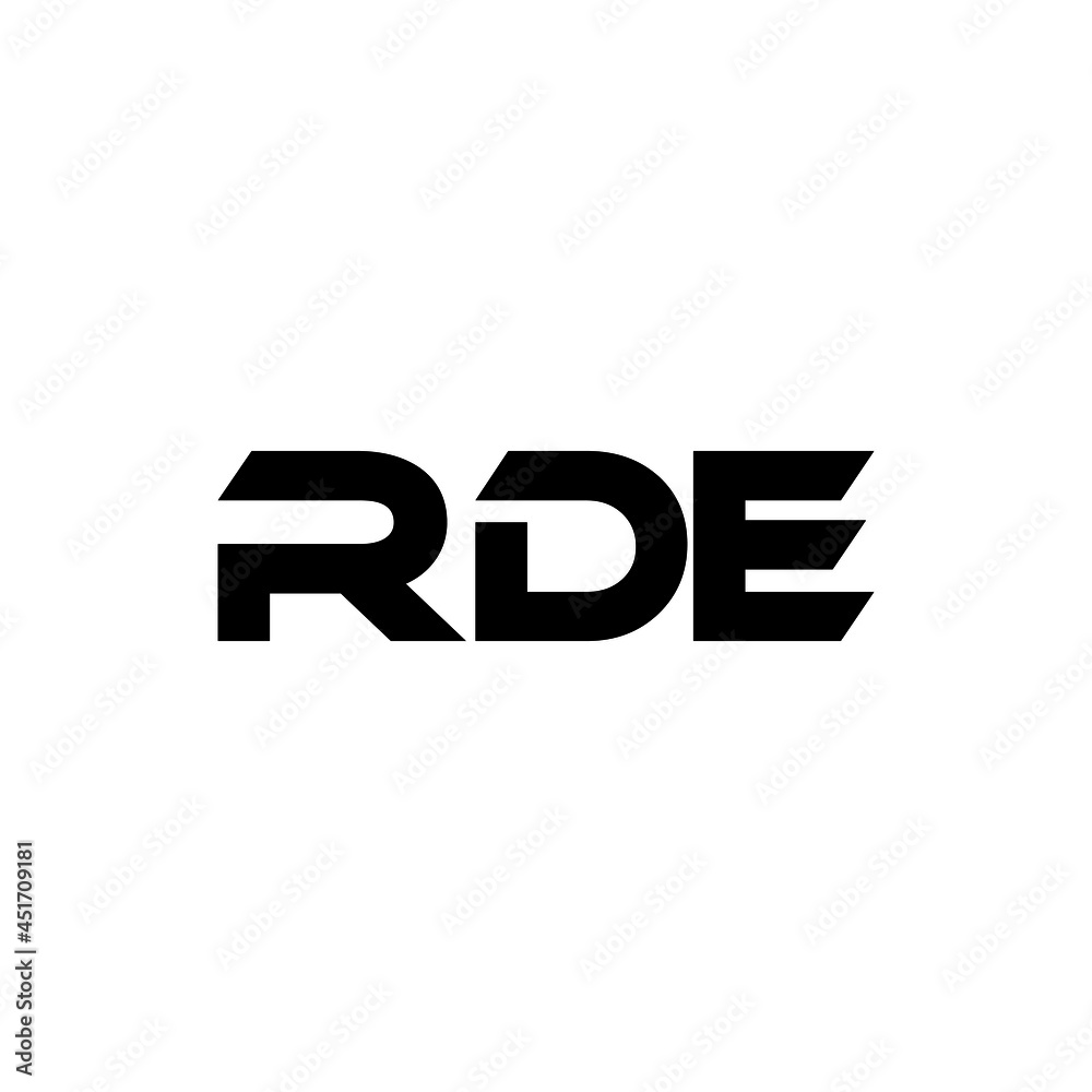 RDE letter logo design with white background in illustrator, vector ...