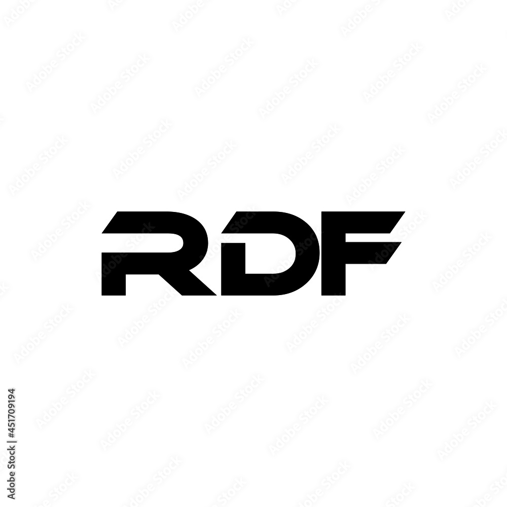 RDF letter logo design with white background in illustrator, vector ...