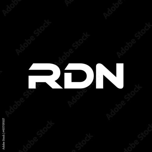 RDN letter logo design with black background in illustrator, vector ...