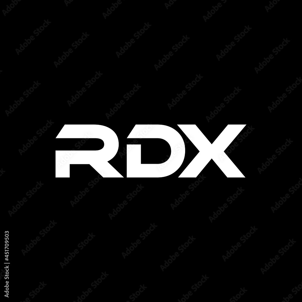 RDX letter logo design with black background in illustrator, vector ...