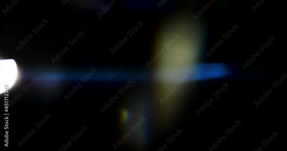 Beautiful, stunning light reflections and anamorphic blue streaks shot ...