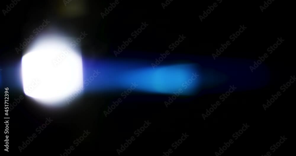 Beautiful, stunning light reflections and anamorphic blue streaks shot ...