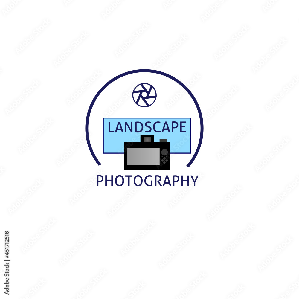 landscape photography logo Stock Vector | Adobe Stock