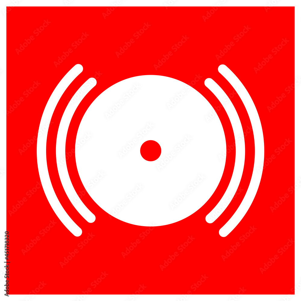 Fire Alarm Symbol Sign, Vector Illustration, Isolate On White ...