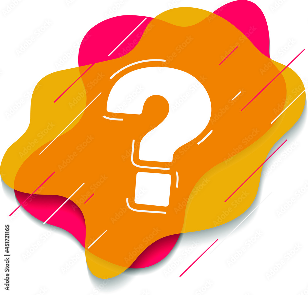 Question mark sign icon, vector illustration. Flat design style with ...