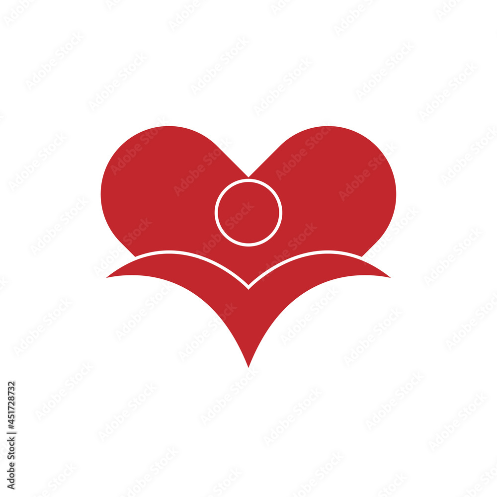 love and human symbols icon logo Stock Vector | Adobe Stock