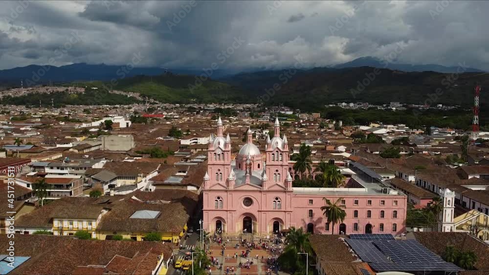 basilica the lord of miracles in buga. colonial construction. one of ...