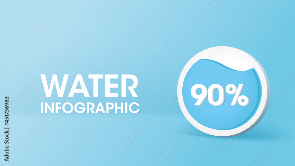 Water level icon on blue background. Save the water concept. Vector ...