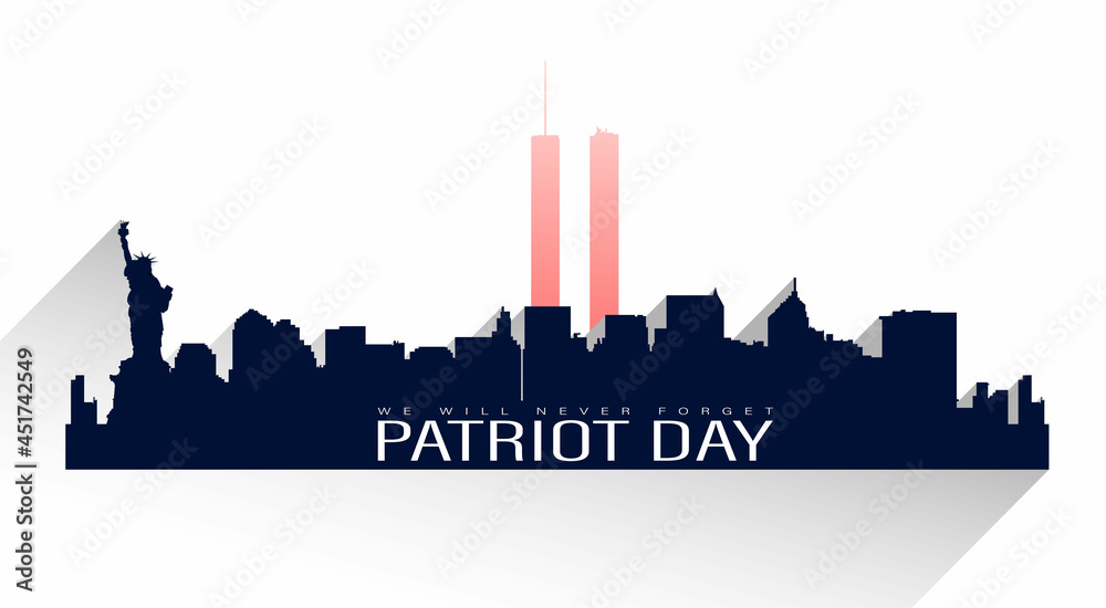 Vector illustration of Patriot Day 911 anniversary. USA Patriot Day ...