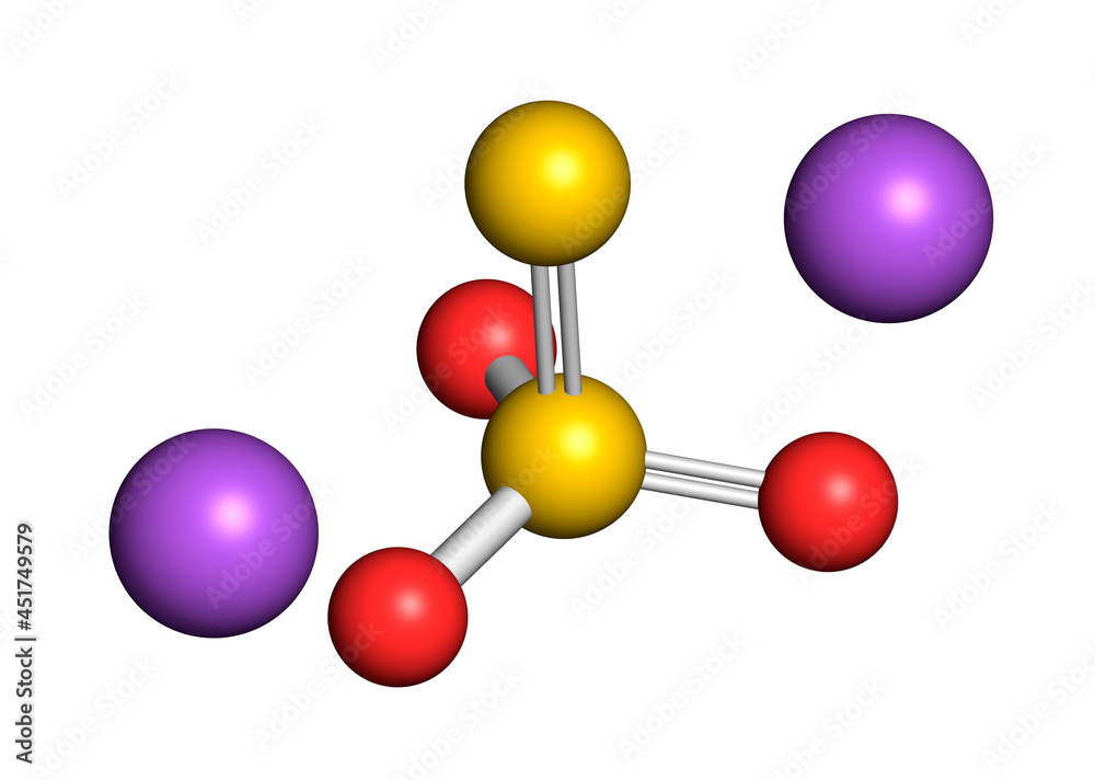 Sodium thiosulfate chemical structure, illustration Stock Illustration ...