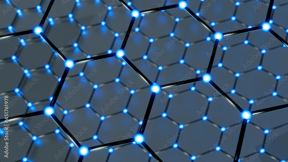 Graphene, illustration Stock Illustration | Adobe Stock