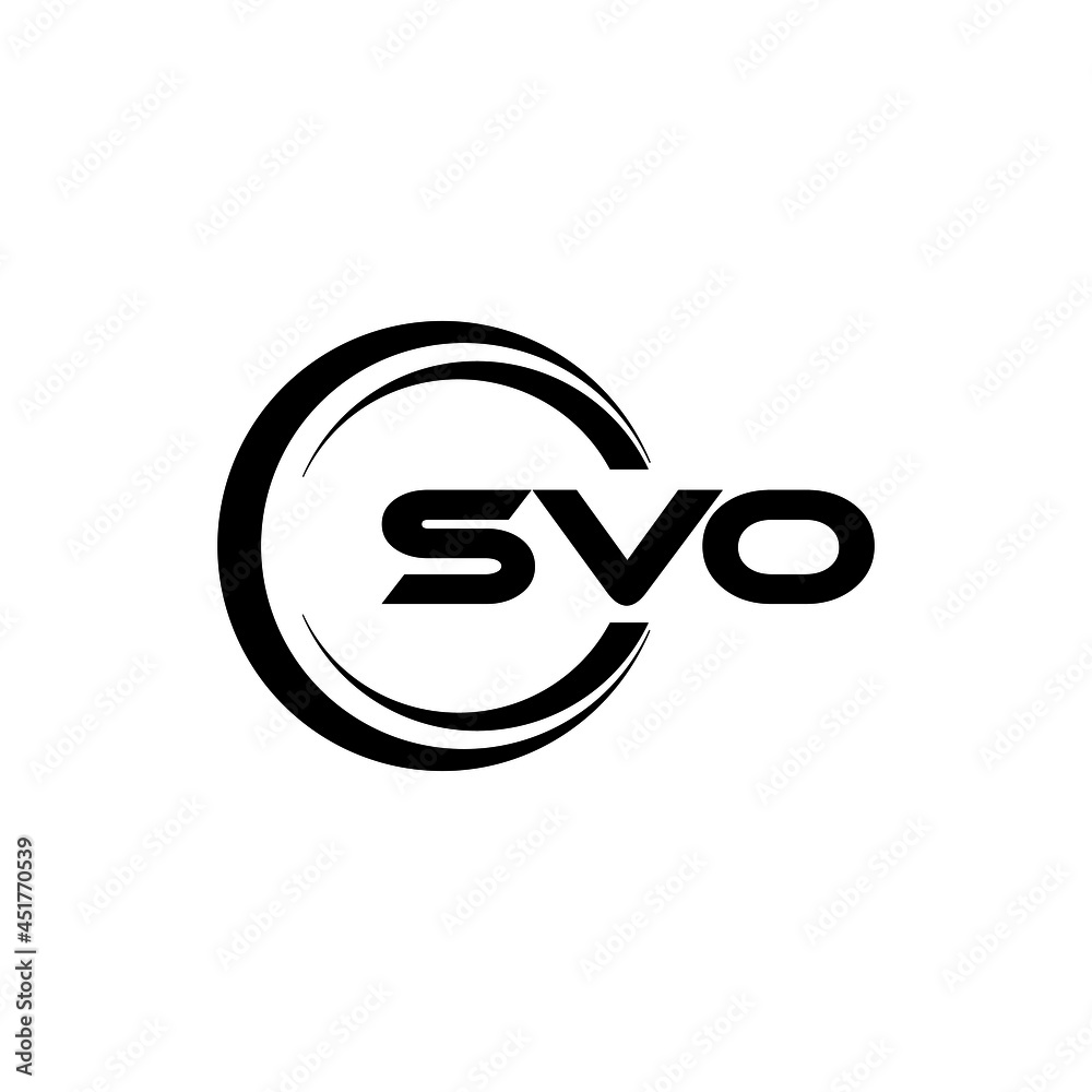 SVO letter logo design with white background in illustrator, vector ...