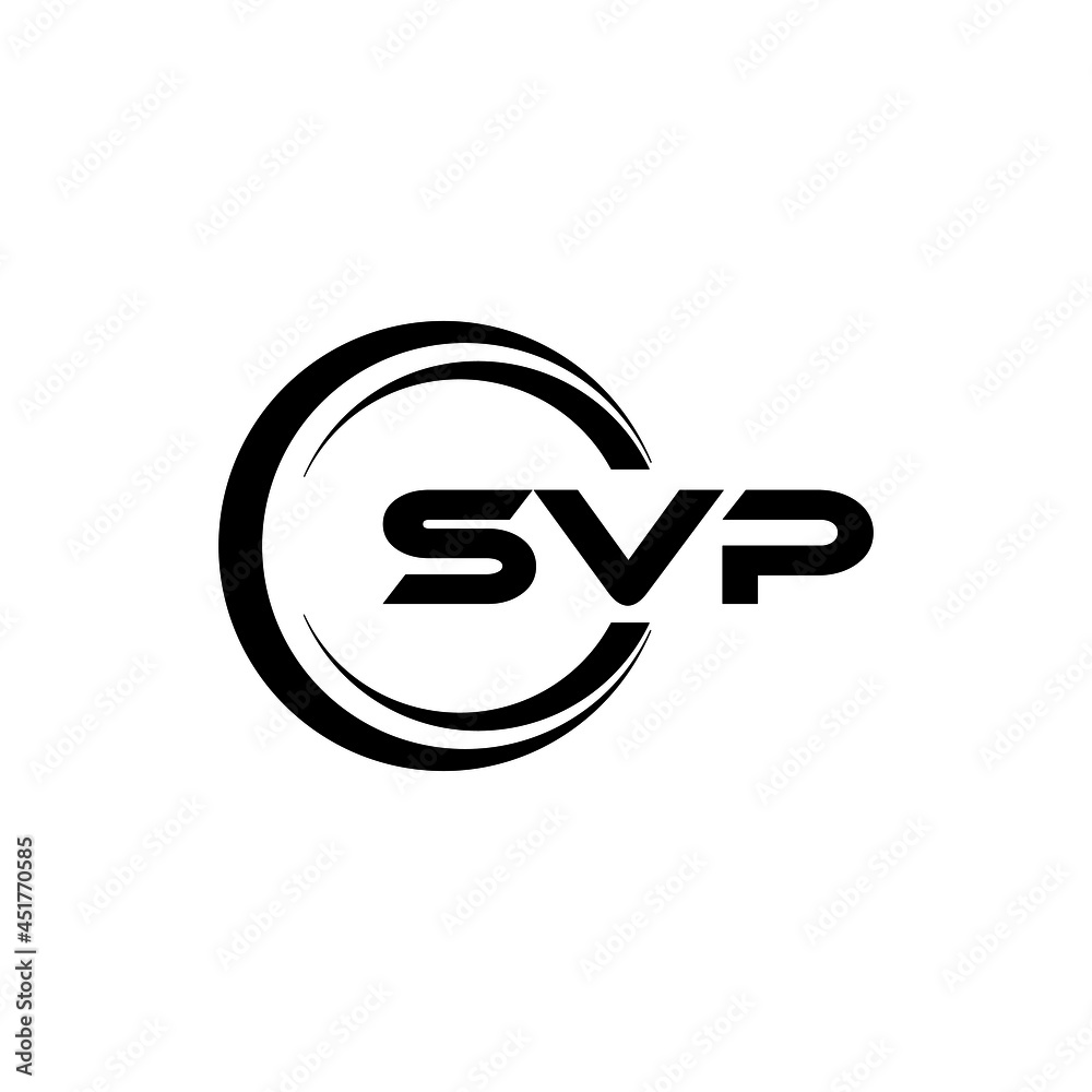 SVP letter logo design with white background in illustrator, vector ...