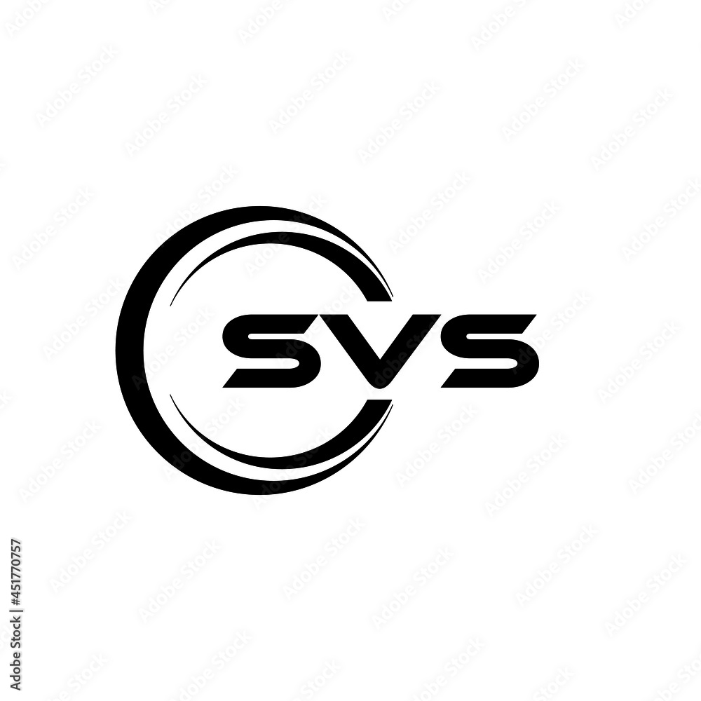 SVS letter logo design with white background in illustrator, vector ...