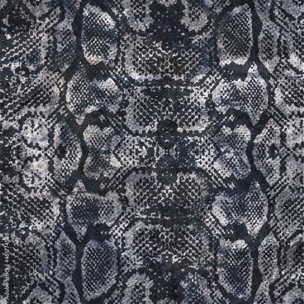 Seamless Faux Snake skin pattern Pattern with black and brown spots ...