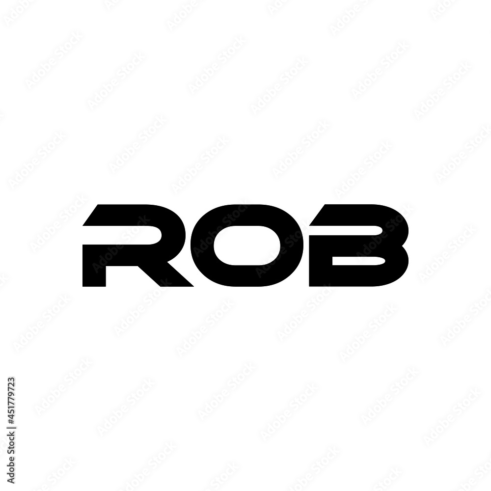 ROB letter logo design with white background in illustrator, vector ...