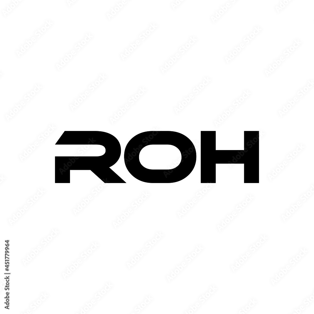 ROH letter logo design with white background in illustrator, vector ...