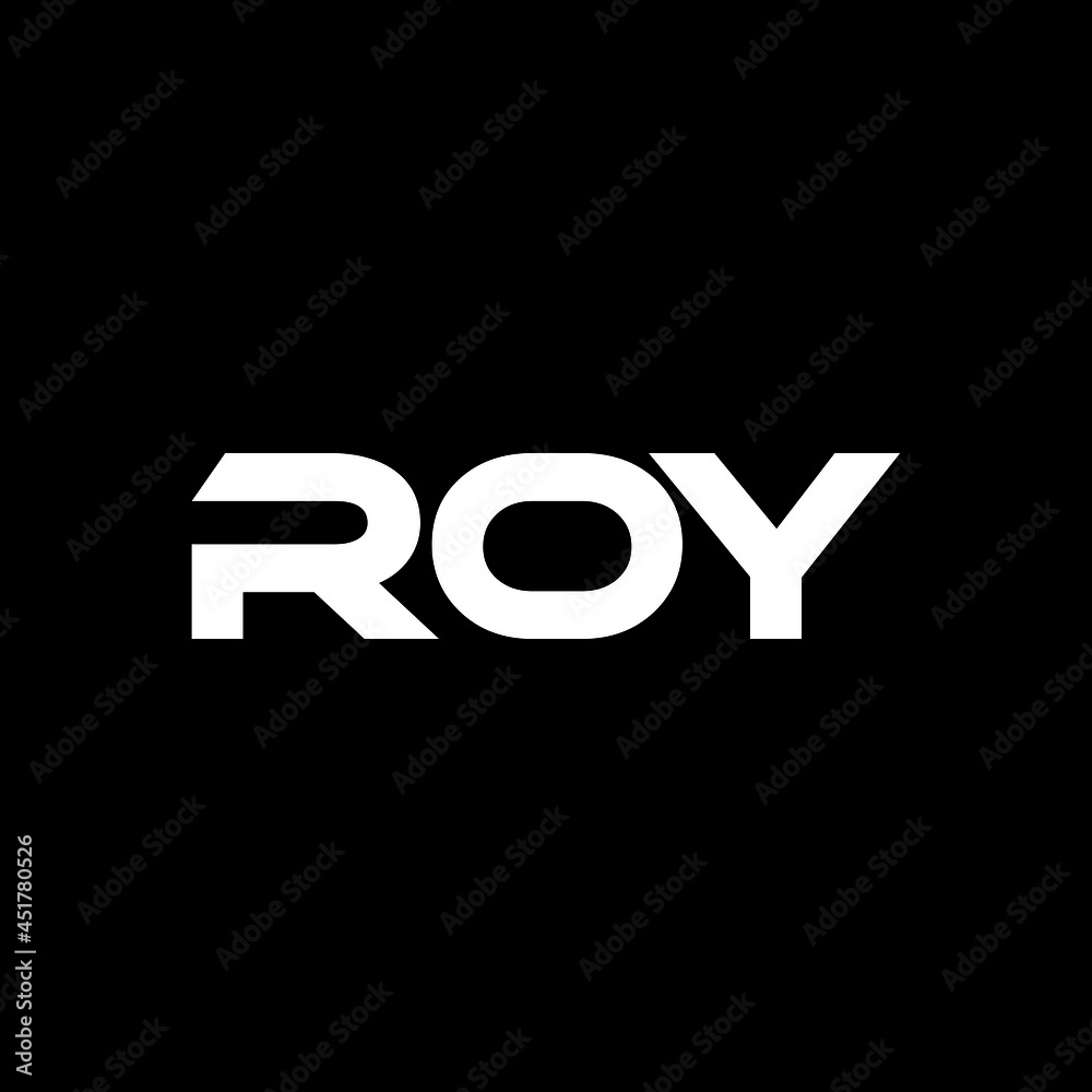 ROY letter logo design with black background in illustrator, vector ...