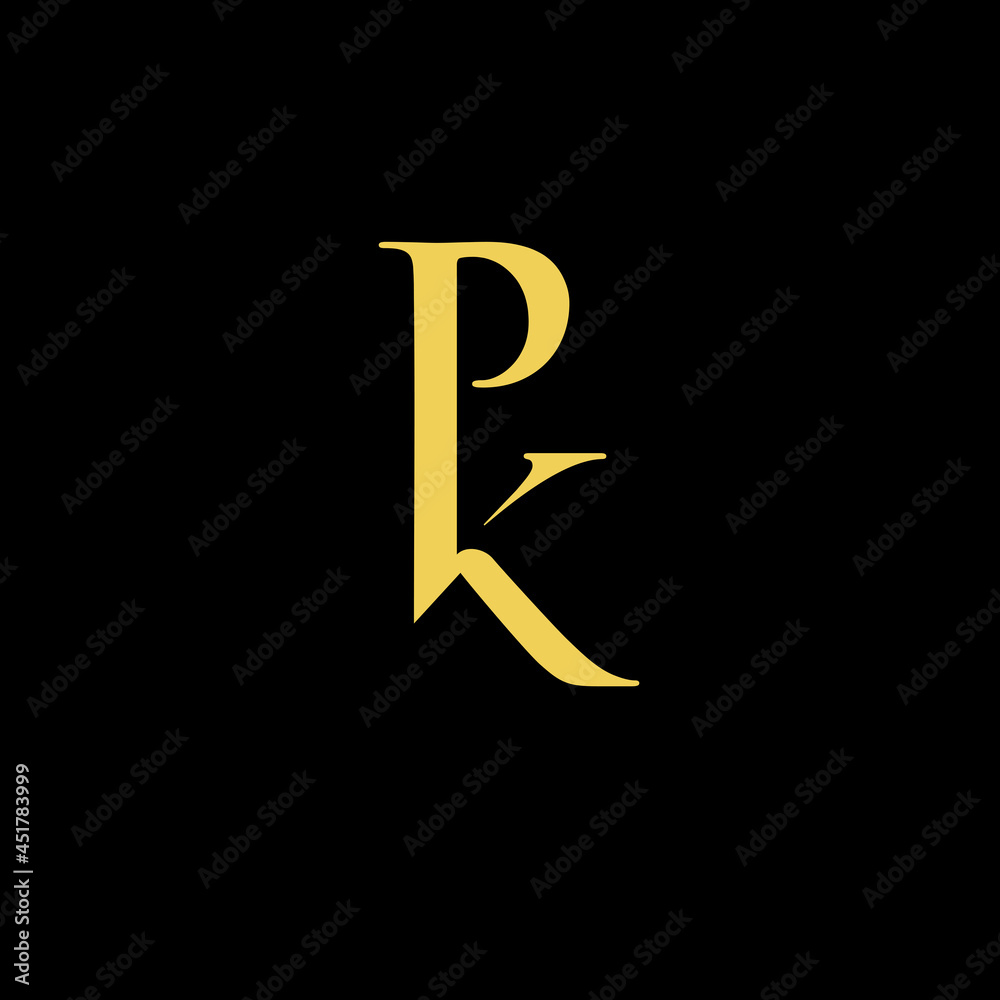 Initial PK logo design vector Stock Vector | Adobe Stock