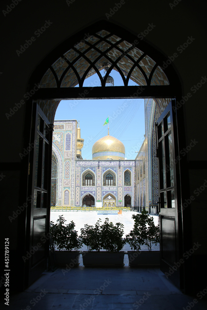 The shrine of Imam Ali bin Musa Al-Rida in Mashhad, Iran Stock Photo ...