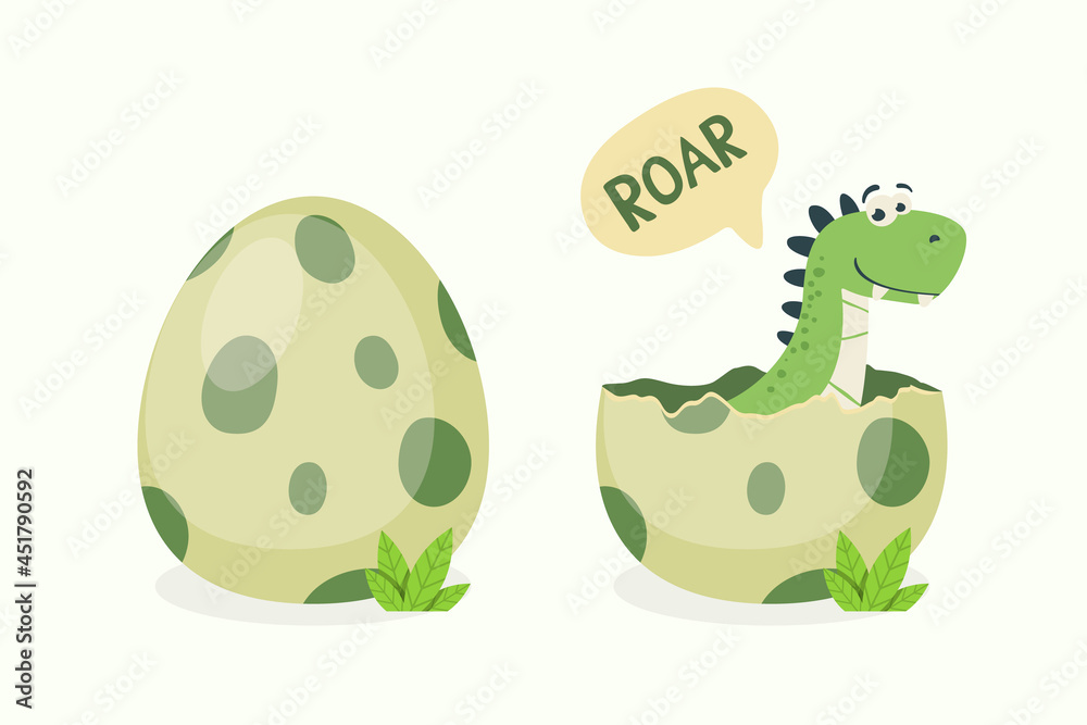 Little Dino. Hatched Little Dinosaur Baby, Child, Kid. Tirannosaur ...