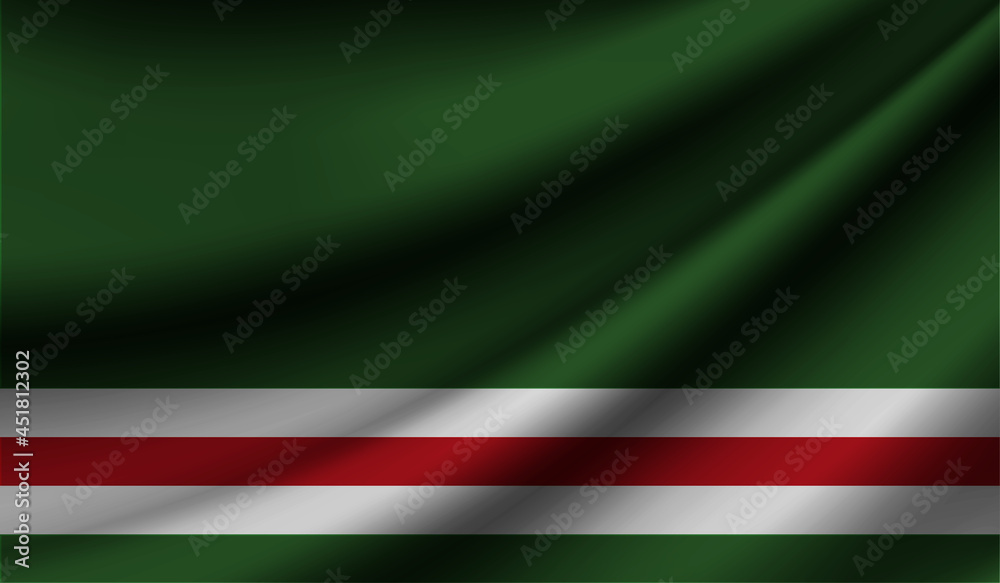 chechen republic of ichkeria flag waving. Background for patriotic and ...