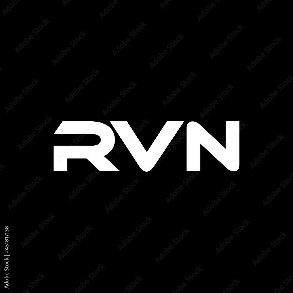 RVN letter logo design with black background in illustrator, vector ...