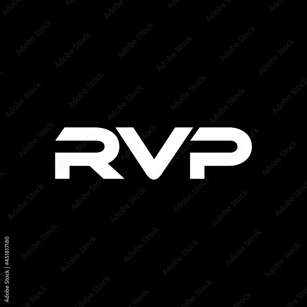 RVP letter logo design with black background in illustrator, vector ...