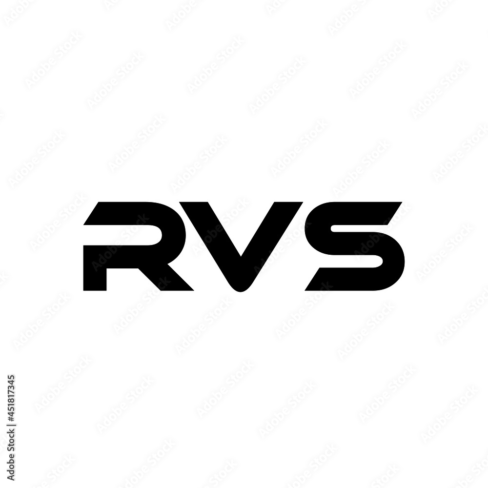 RVS letter logo design with white background in illustrator, vector ...