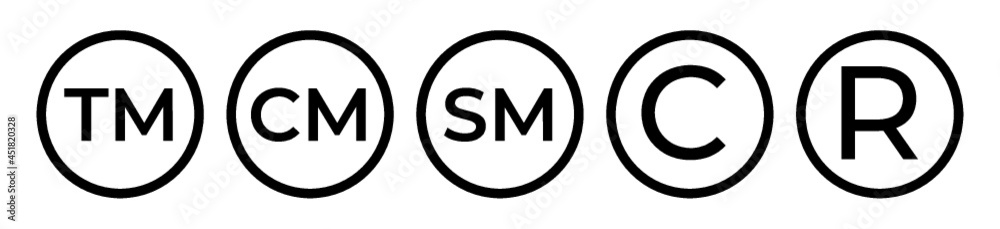 Registered trademark logo. Trademark Symbol. Copyright mark icons ...