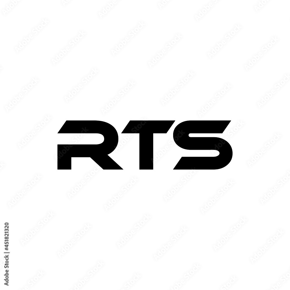 RTS letter logo design with white background in illustrator, vector ...